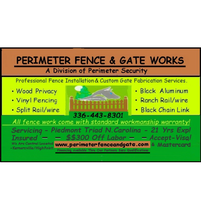 Perimeter Fence & Gate Works High Point, NC, 27265 | Networx